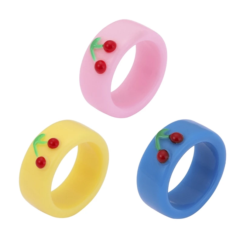 20CF-New-Cute-Colorful-Cherry-Rings-for-Women-Girls-Lovely-Rings ...
