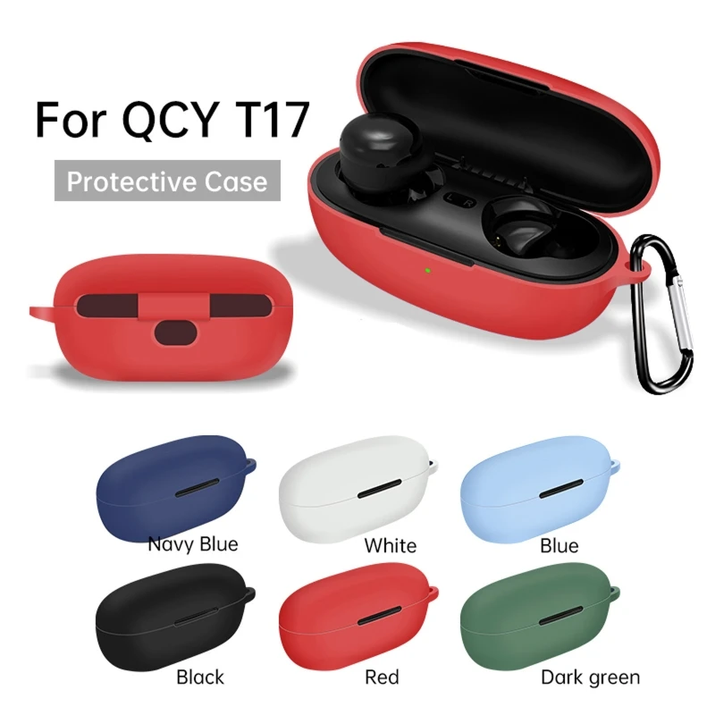 Silicone-Protective-Case-Compatible-with-QCY-T17-Earphone-Accessories ...