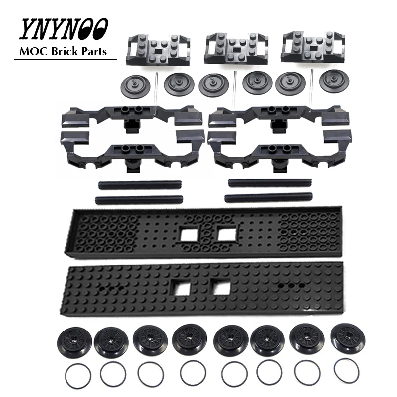 16Pcs-Set-2878-57999-3706-Train-Wheel-Frames-Wheels-Axle-Set-MOC ...