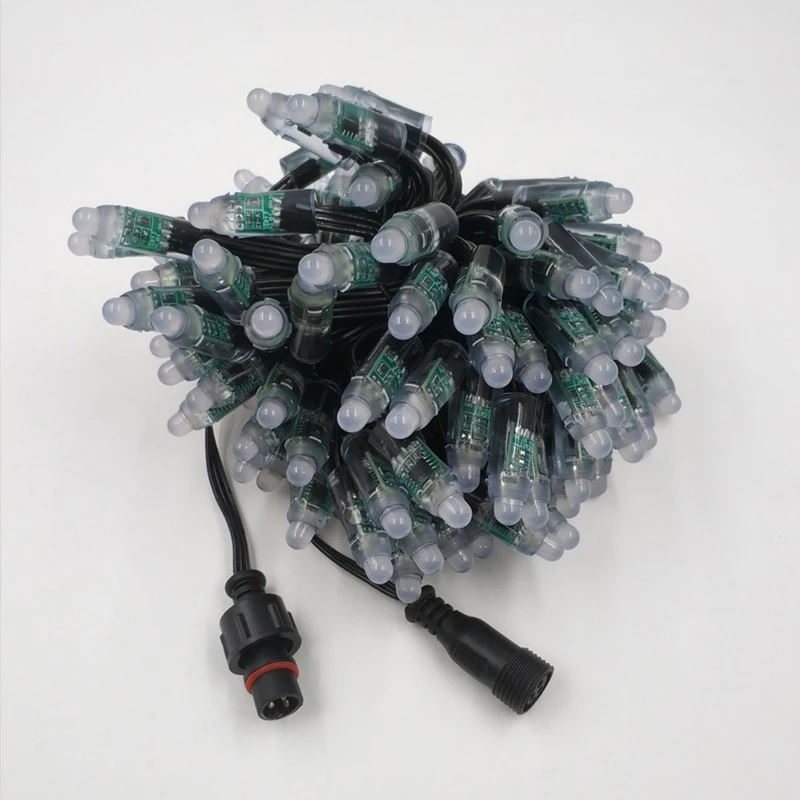 100pcs 12v Ray/daniel/xconnect Connector 18awg Wire 12mm Ws2811 Rgb Led ...