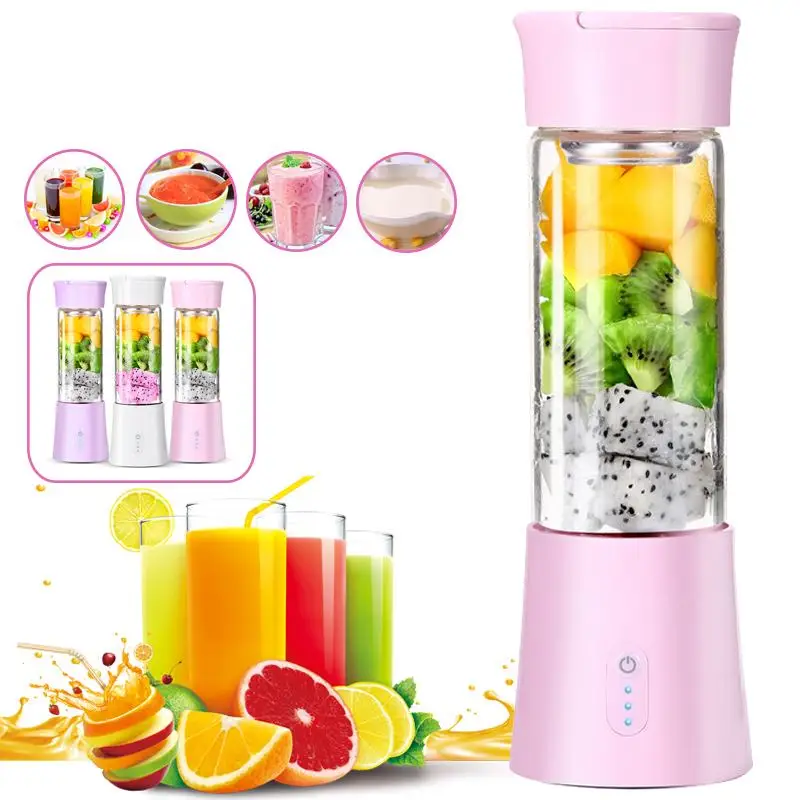 380ml Portable Juicer Electric USB Rechargeable Smoothie Blender ...