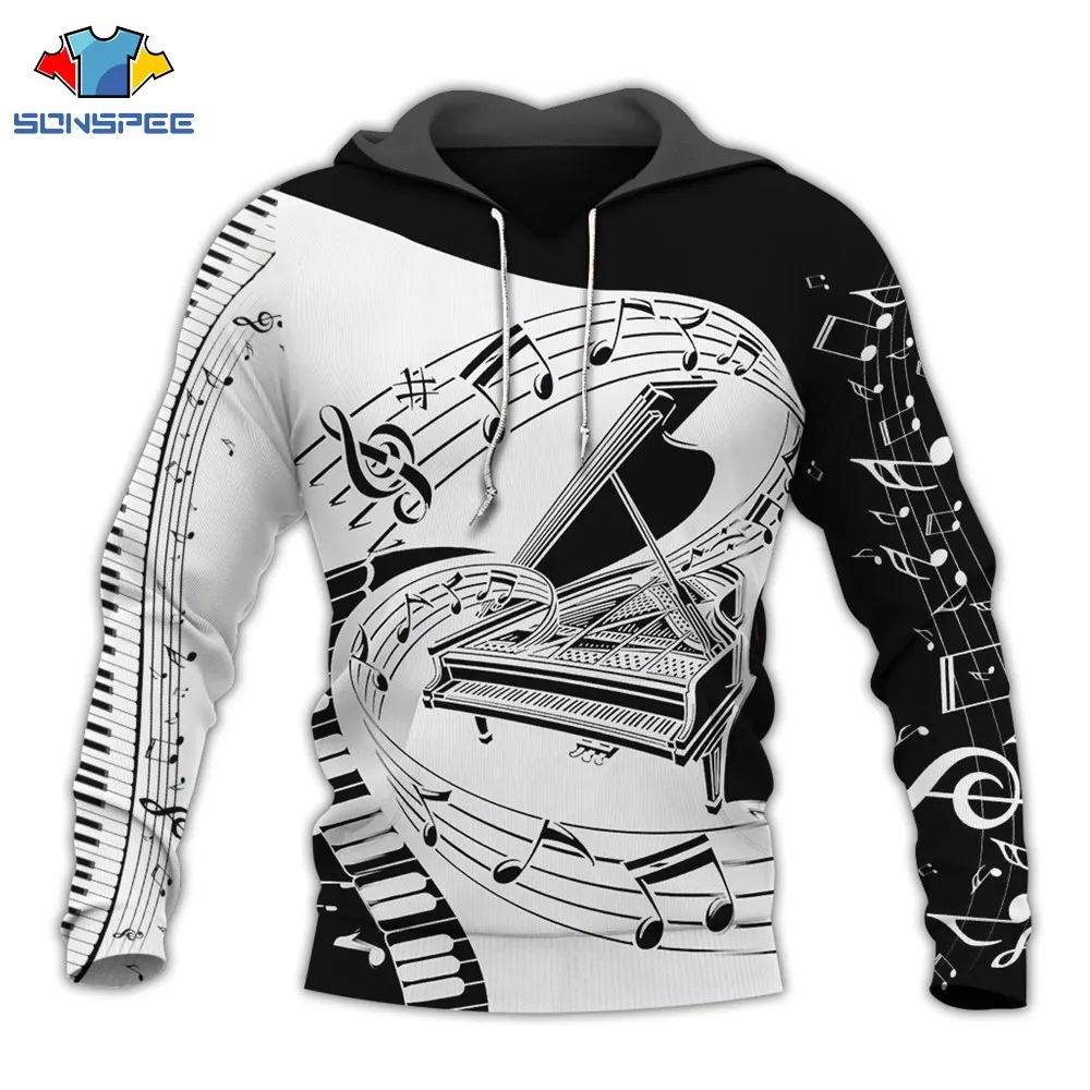Piano Music Notes Hoodie/Sweatshirt - Artistic Pod