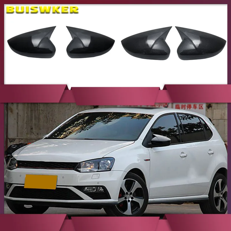 For VW Polo 6R 6C Side Door Wing Mirror Cover (Carbon Fiber) Fit ...