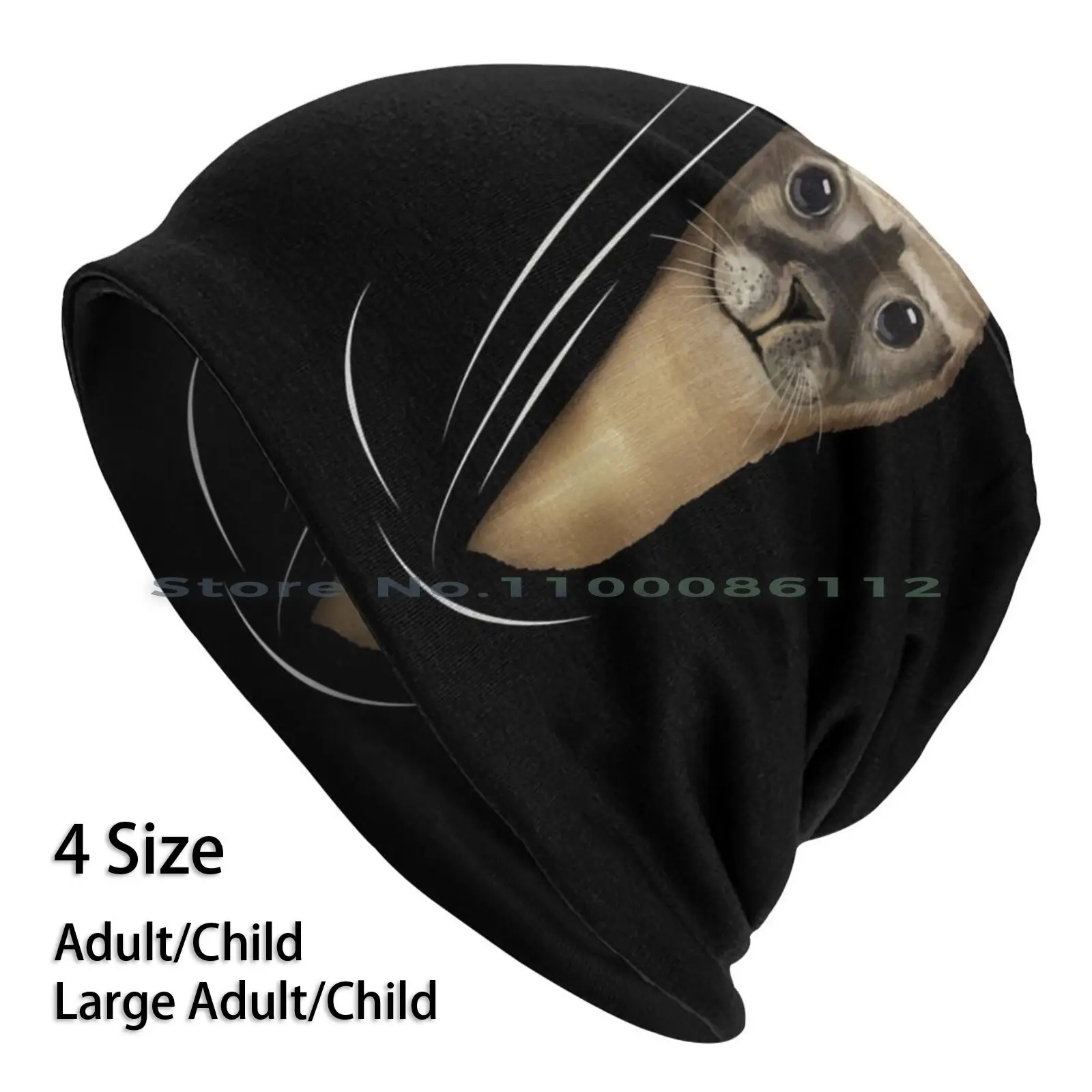 Seal-Animal-Coming-From-Inside-Beanies-Knit-Hat-Seals-Animal-Inside ...