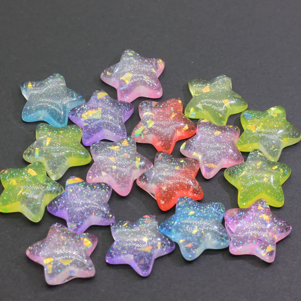 22mm-Glitter-Flatback-Star-Resin-Charms-Gradient-Ramp-Color-For-Nail ...