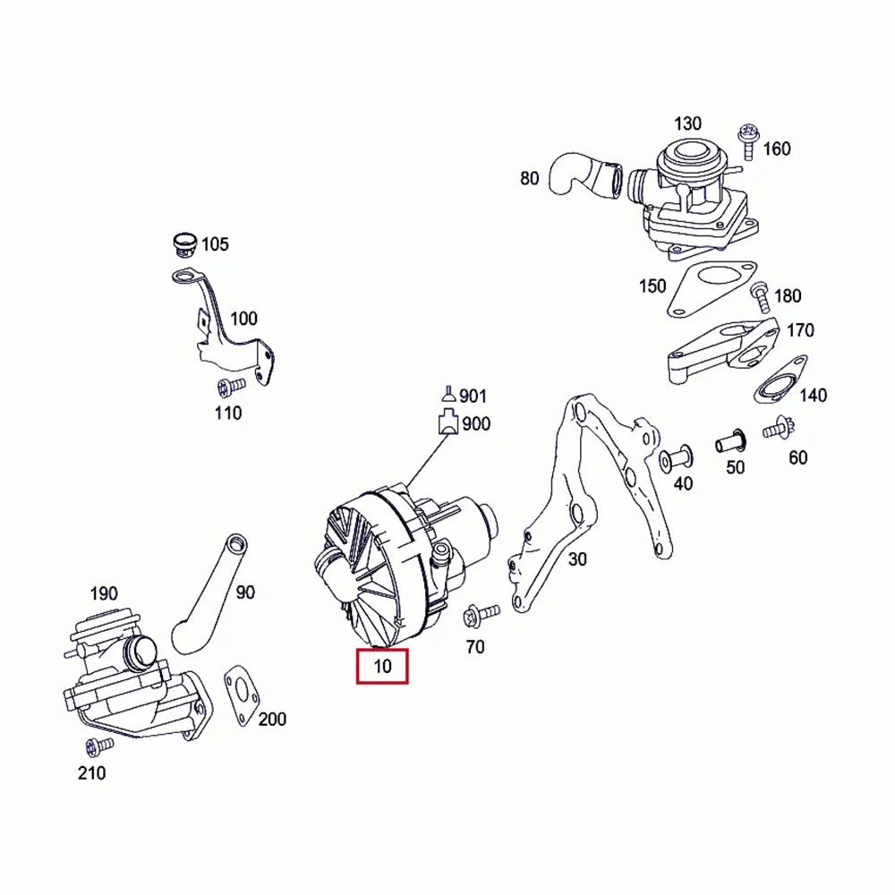 Pompe à Air secondaire - Mercedes-Benz - C/E/S W204 S204 W211 - M272 ...