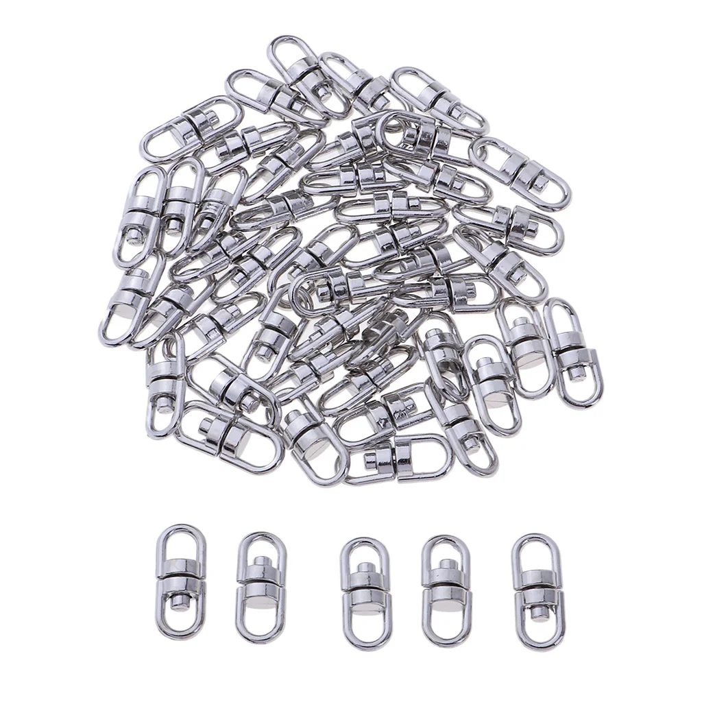 50Pcs-Double-Ended-Swivel-Key-Ring-Connector-Swivel-Trigger-Lobster ...