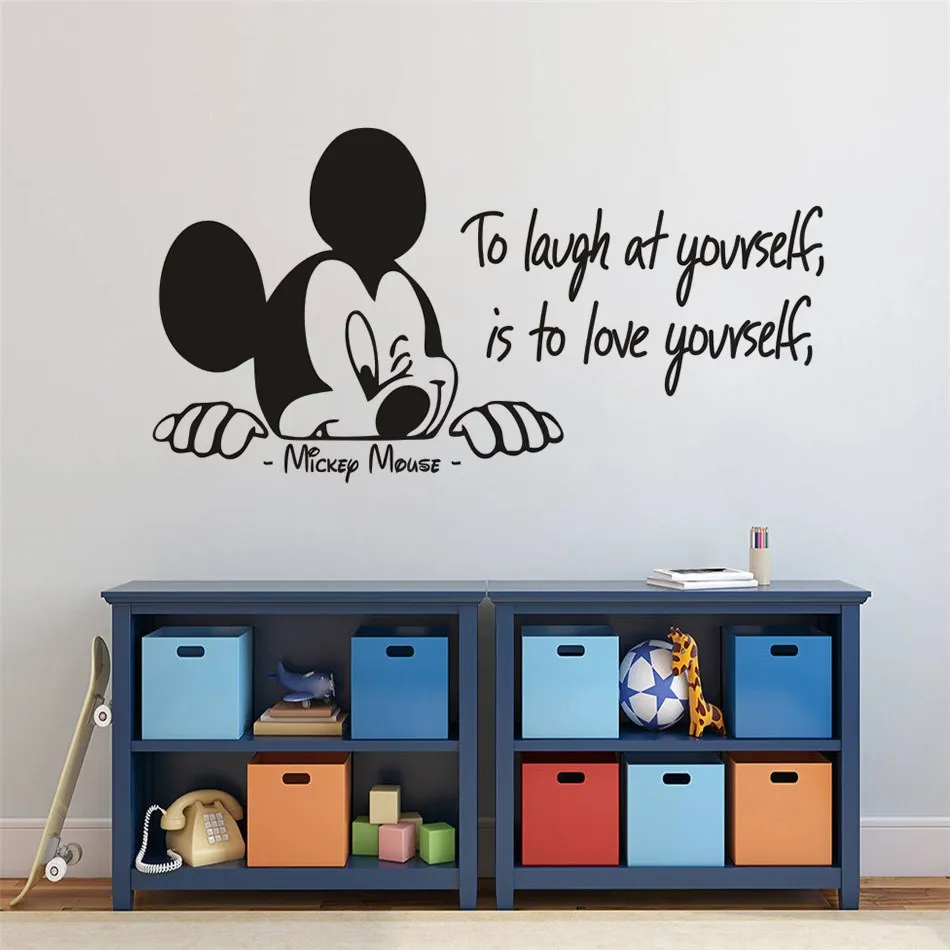 Home & Living Wall Decals & Murals Mickey Mouse Head Disney Decal ...