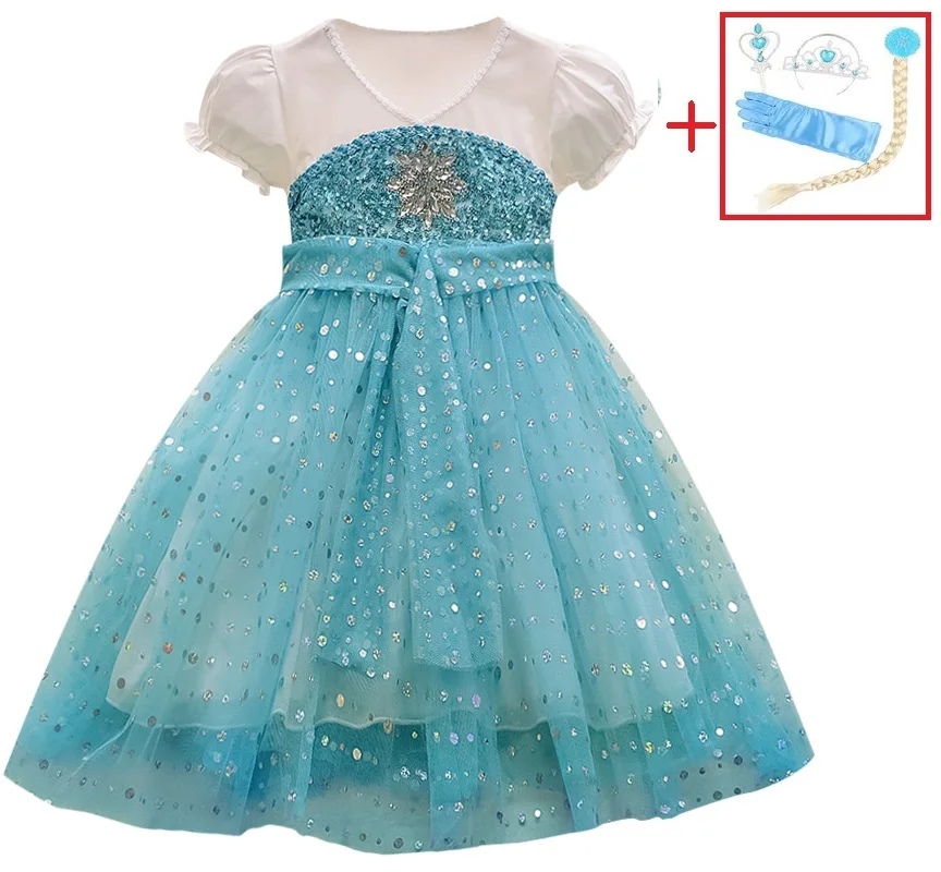 Cosplay Elsa Dresses Elsa Costumes Princess Anna Dress for Girls Party ...
