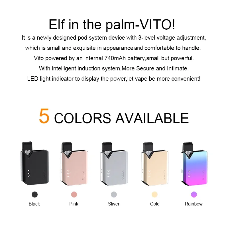 SMY ViTO Disposable Electronic Cigarette Cartridge 740mAh Replacement ...