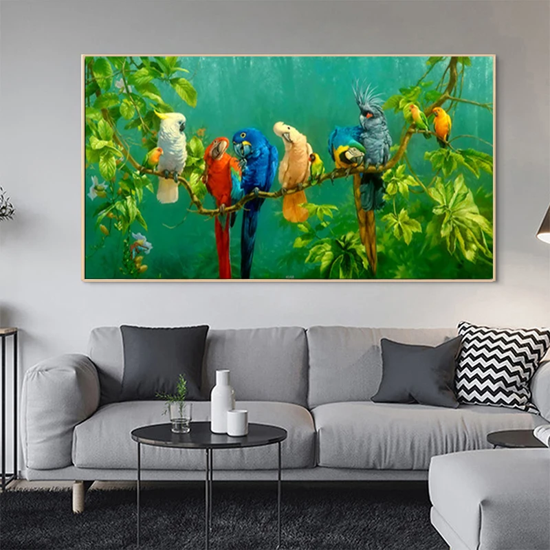 Prints Digital Prints tropical bird art Canvas Canvas Tropical birds ...