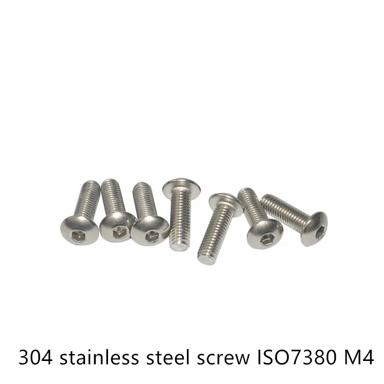 Iso7380 304 Stainless Steel Pan Head Hex Socket Screw M4x8/10/16 Round 1bag - Screws - AliExpress