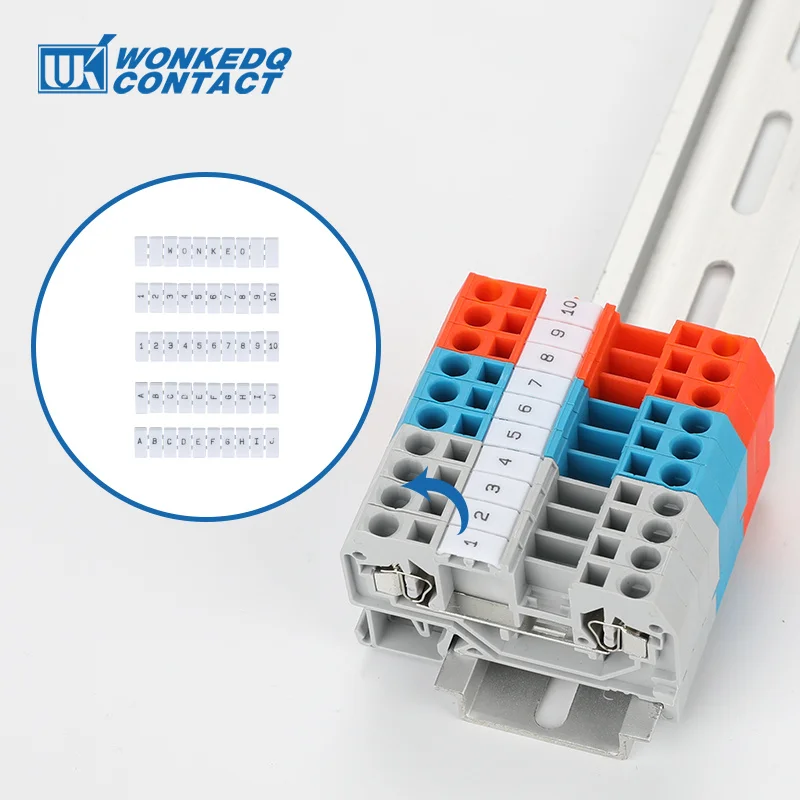 10Pcs WSB Label For Spring Wire Connector With Standard Numbering Blank ...