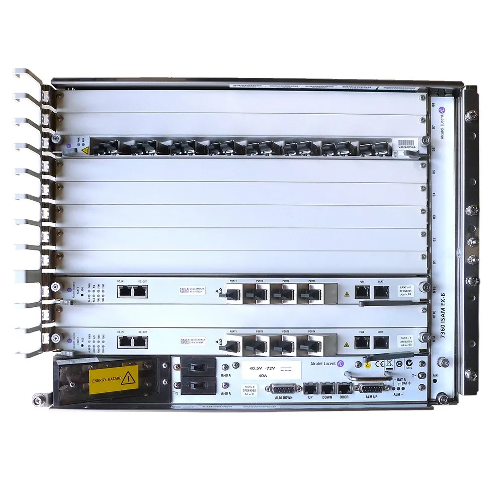 19 Inch Chassis Alcatel Lucent Bell Olt 7360isam Fx-8 With Fant-f,power ...