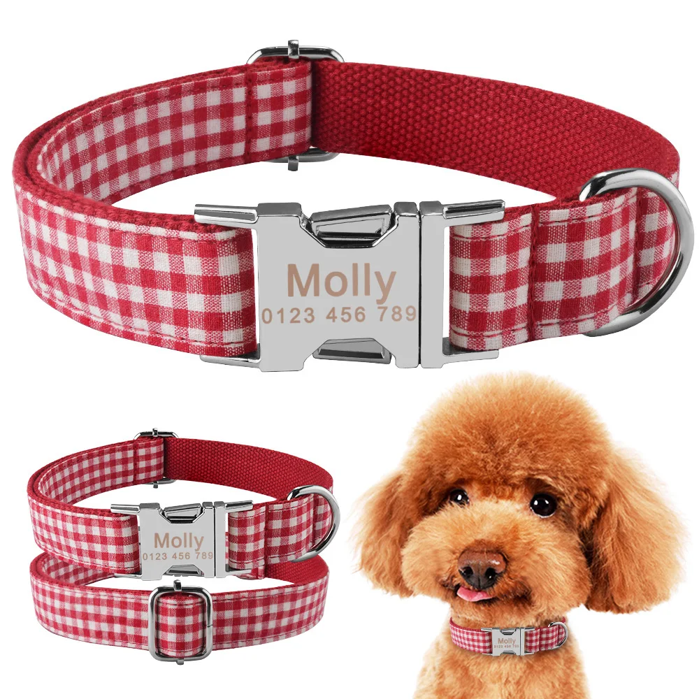 Collar personalizado para perro pequeño, mediano y grande, etiqueta con ...