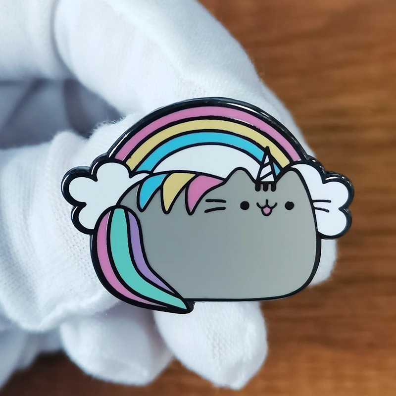 Unicorn-Cats-Rainbow-Enamel-Pins-Cute-Animal-Metal-Cartoon-Brooch-Lapel ...