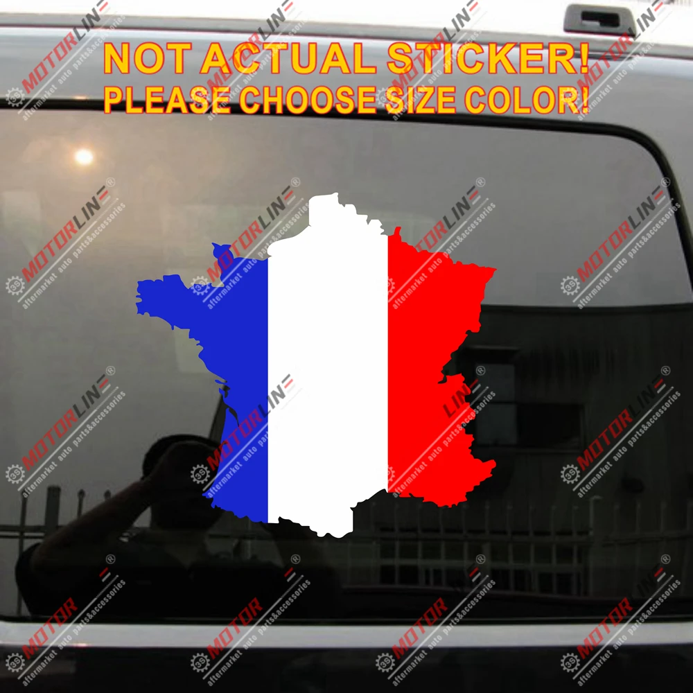 Flag and Map outline of France French Flag Decal Sticker Car Trunk ...