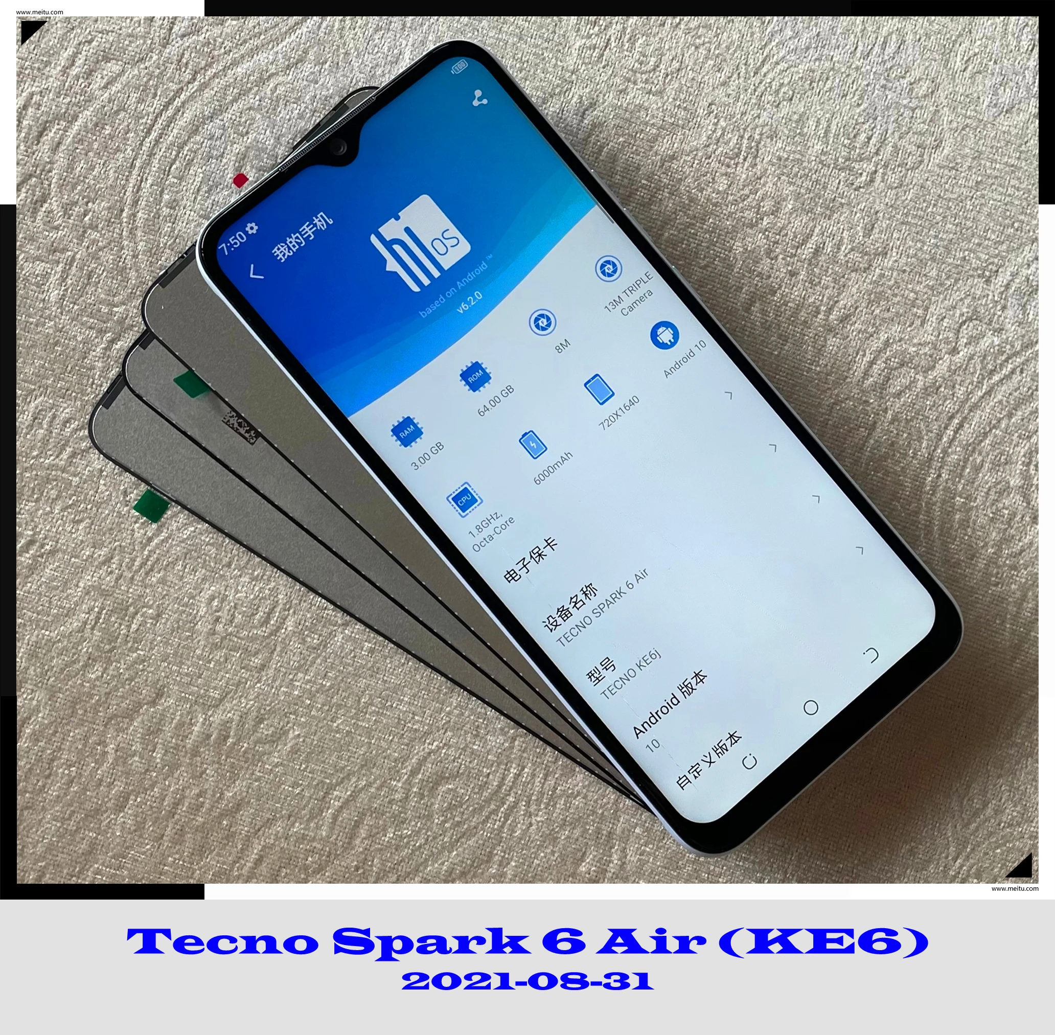 New And Original Touch + Lcd For Tecno Spark 6 Air (ke6) (lcd Cable ...