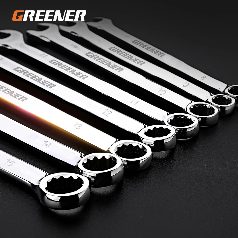 Greener Dual purpose Wrench Set Hand Tools Torque Gear Socket Nut Tools ...