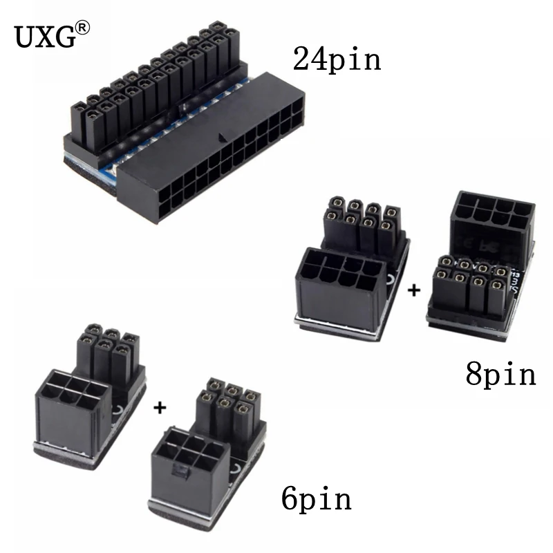 ATX-6pin-8pin-24Pin-90-degree-24-pin-to-24pin-Power-Plug-Adapter ...