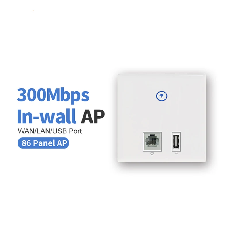 86X86 Wall USB Socket 2.4Ghz 300M Wifi Router Indoor wall AP Wifi ...