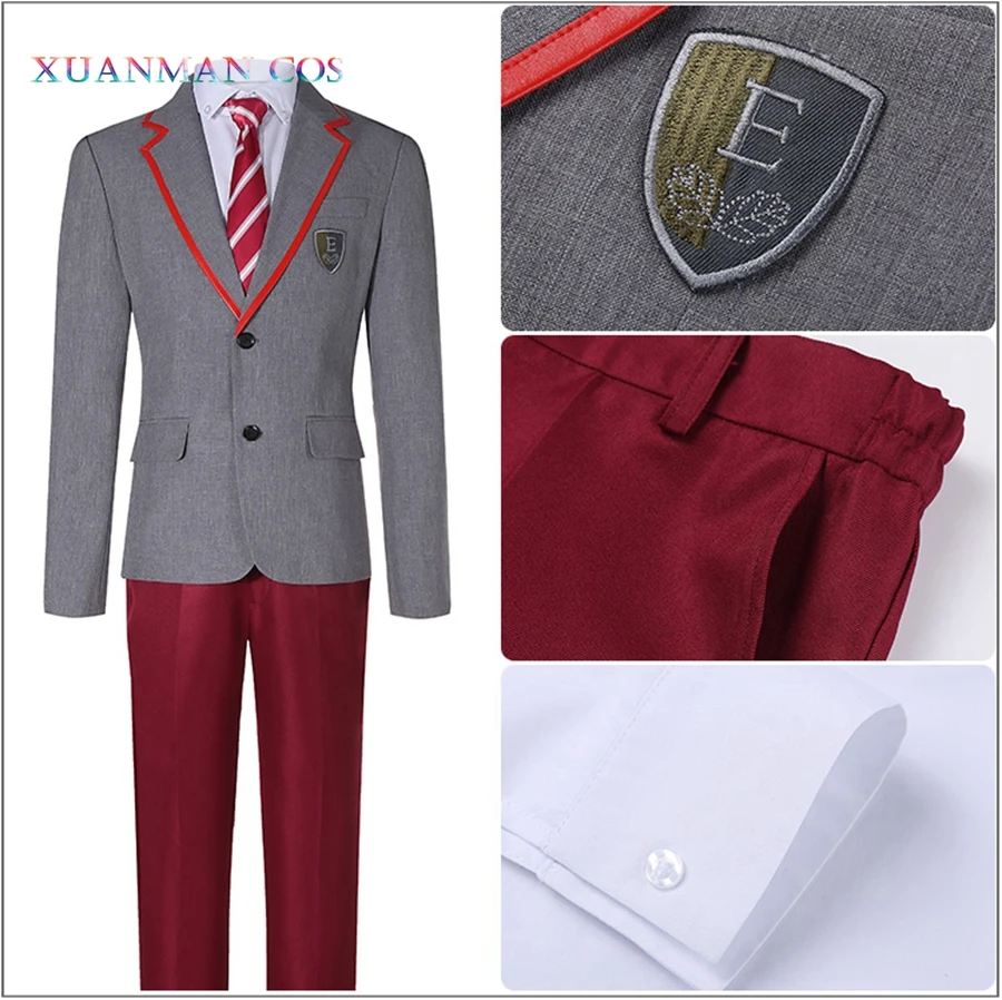 Tv Series Elite School Uniform Gray Cosplay Costume Custom Women's Men ...