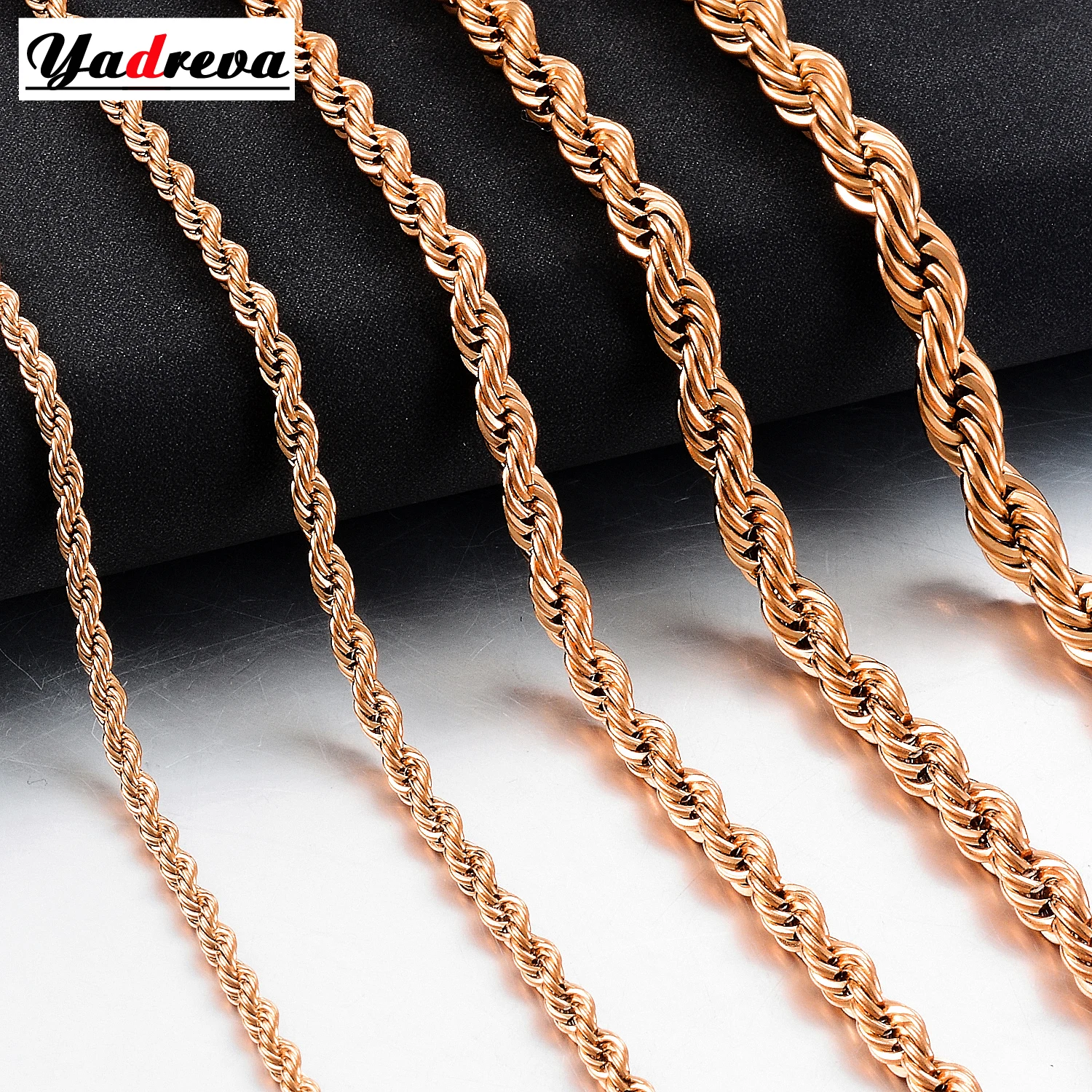 New Stainless Steel Rope Chain Fashion Men And Women Jewelry Wholesale ...
