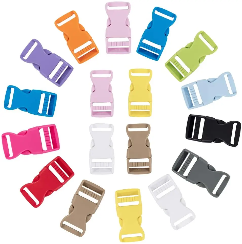 26Pcs 13 Colors Side Quick Release Plastic Buckles, 1 Inch Adjustable ...