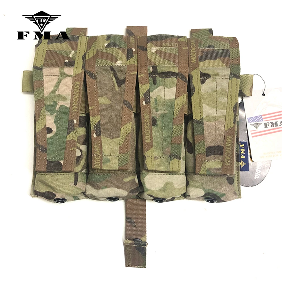 FMA-MP7-Quadruple-Magazine-Pouch-Molle-Front-Panel-Pouches-500D-Cordura ...