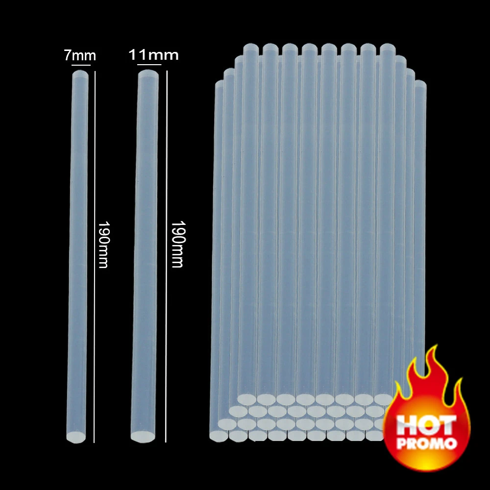 10-100pcs Transparent Hot Melt Glue Stick 7mm / 11mm Strong Visco Home ...