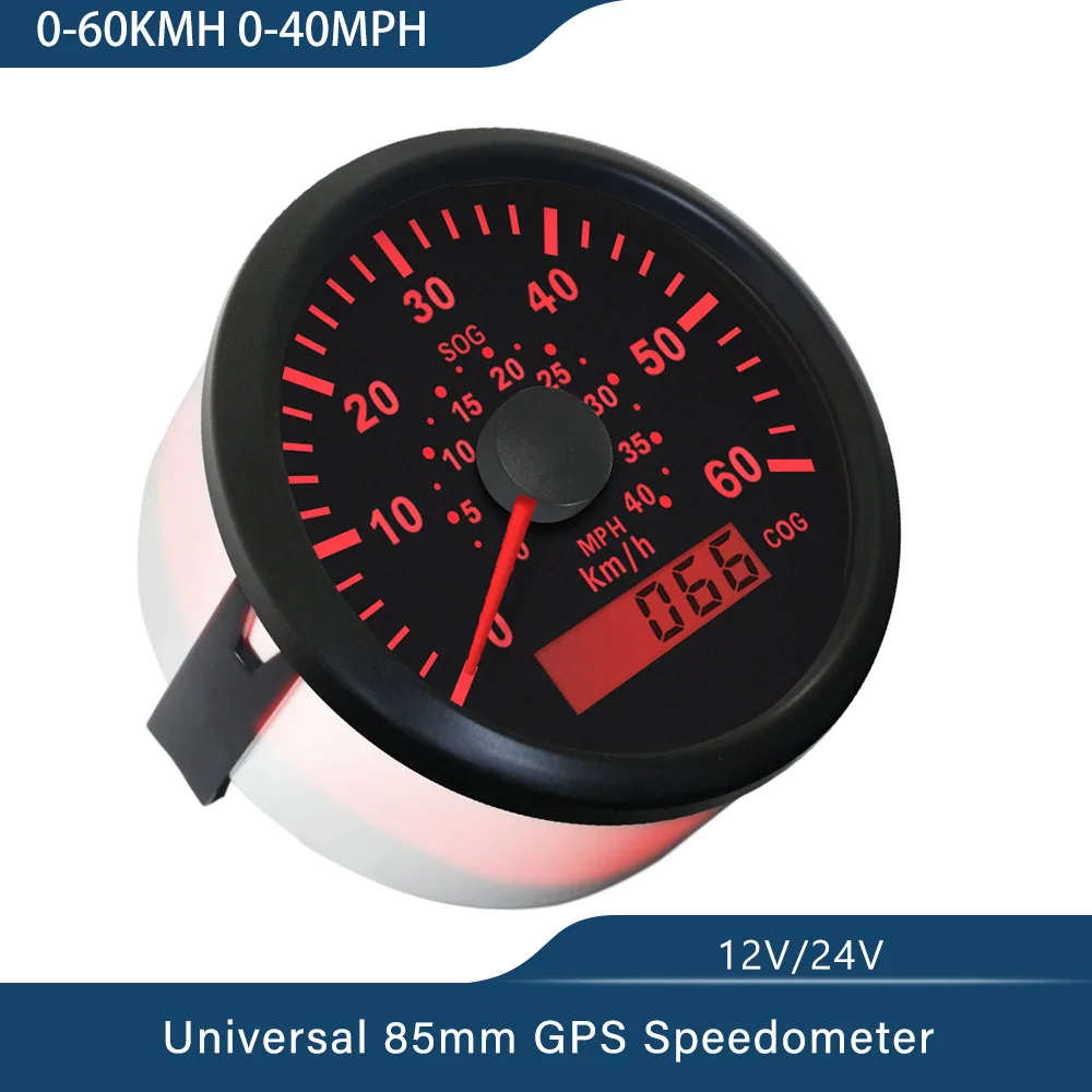New Universal 85mm (3 3/8'') 60KM/H 40MPH GPS Speedometer For Boat ...