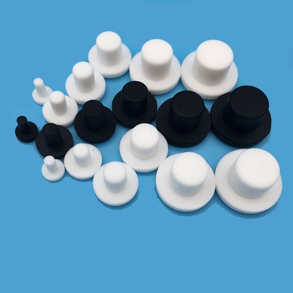 10PCS 2.7mm 14mm Silicone Rubber Male Hole Caps T Type Plug Stopper ...