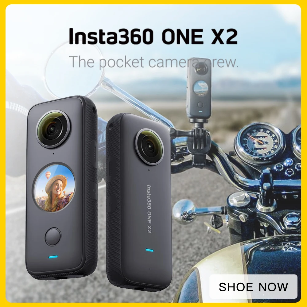Insta360 Cámara de acción deportiva One X2, Original, 5,7 K, resistente al agua hasta 10M ...