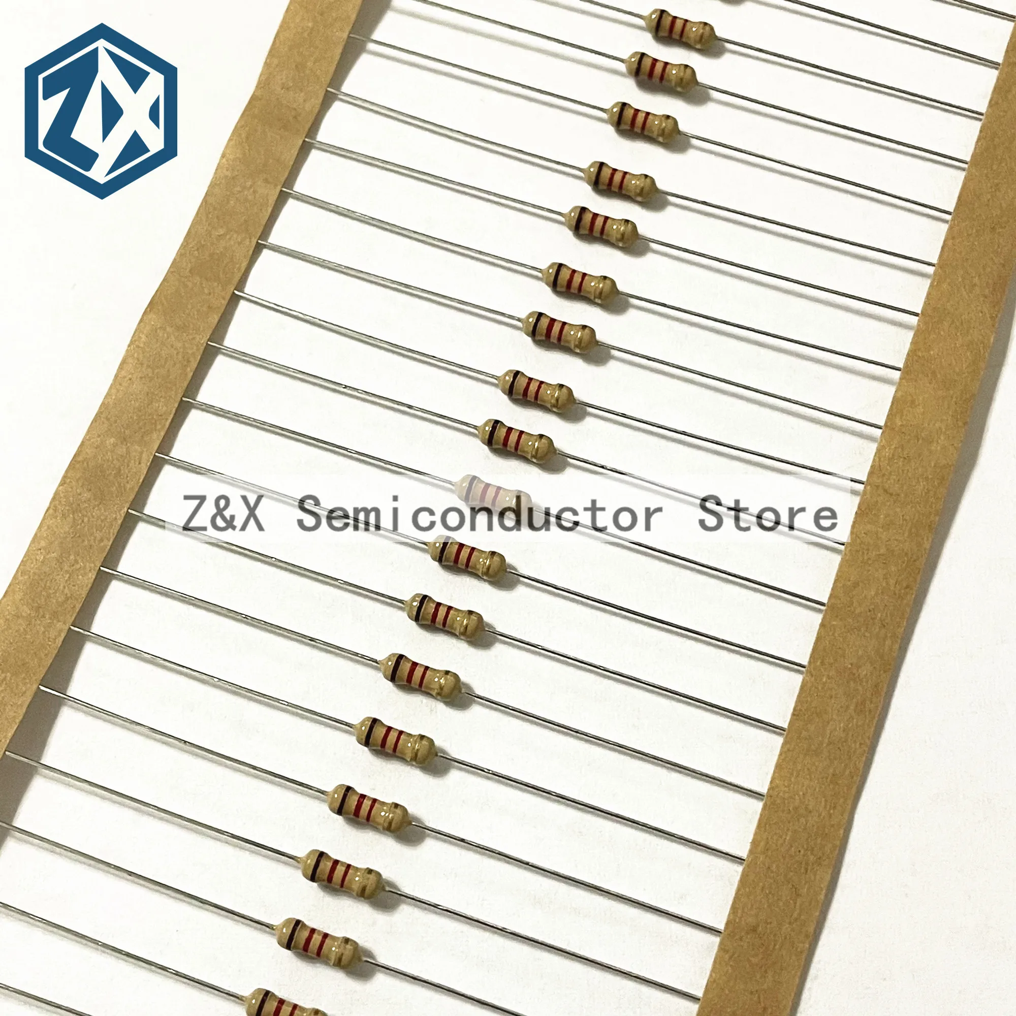 100PCS 1/4W Carbon Film Resistors 5% 1R-10M 10R 47R 100R 220R 1K 10K ...