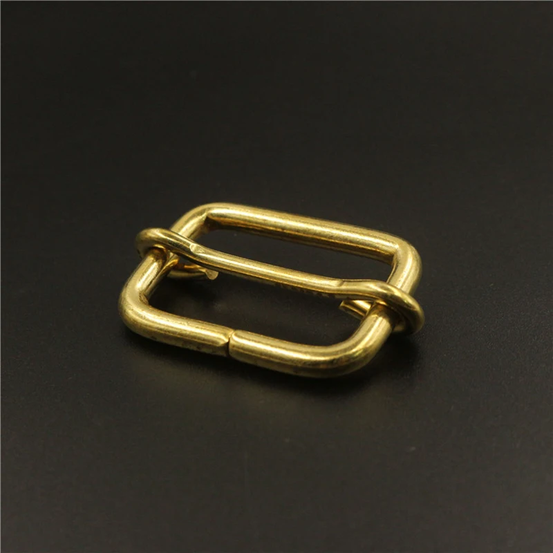 Brass-Tri-glides-Bar-Buckle-Slider-Sliding-Center-Bar-Strap-Adjuster ...
