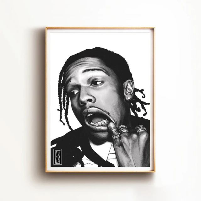 Asap Rocky Portrait Drawing