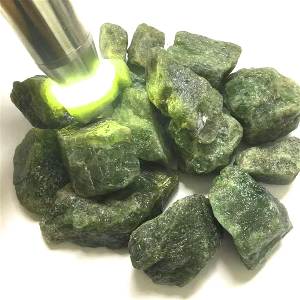 Rough Green Gemstones
