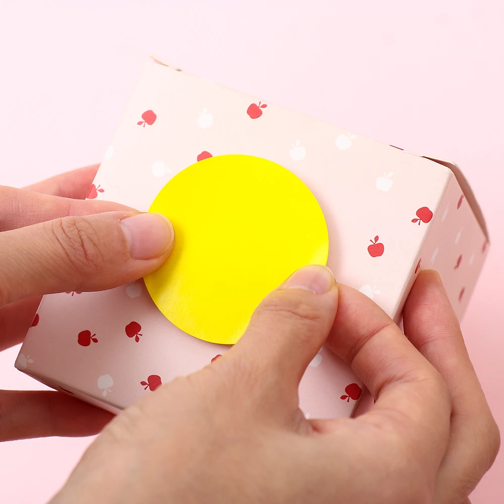 GOMMETTE,30mm yellow--Étiquette autocollante thermique circulaire, 30 ...