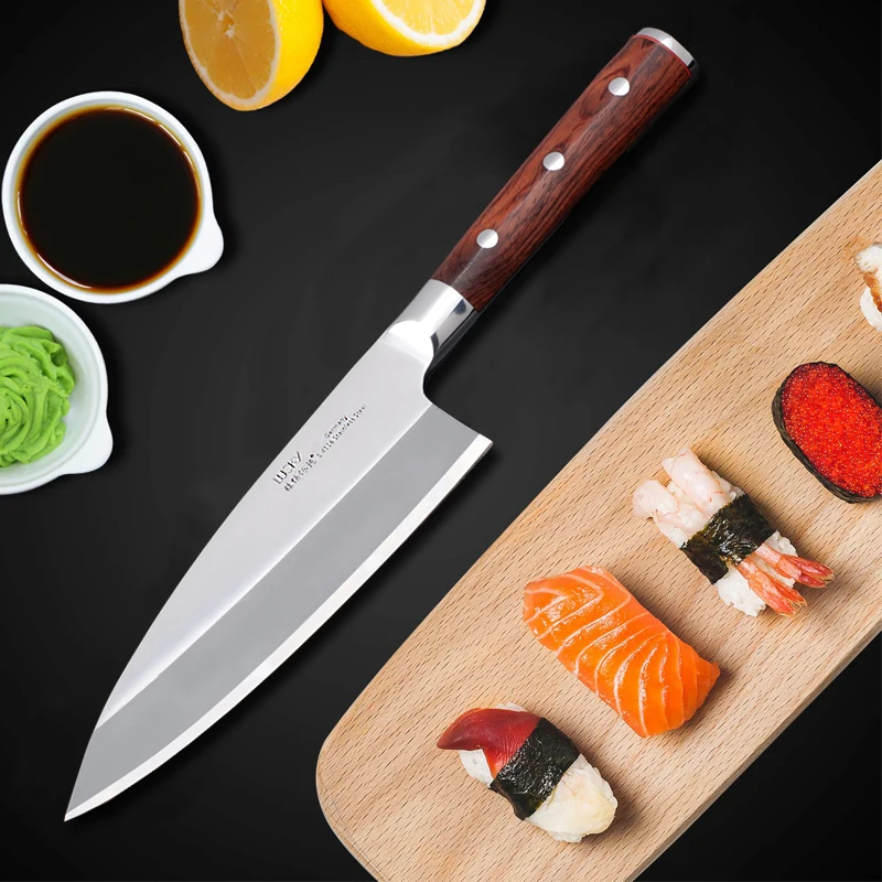 Deba Knife 18,21cm Left Hand Kitchen Knife Japan German Stainless Steel ...