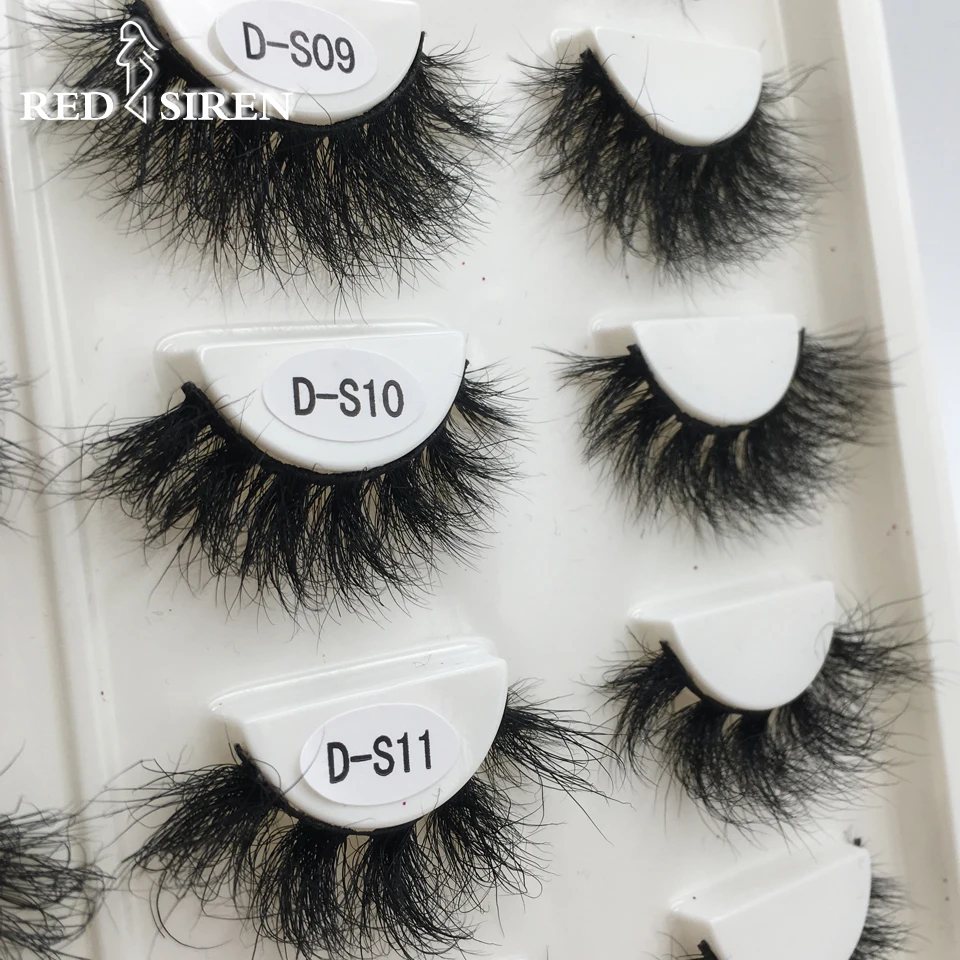 Red Siren Lashes Mink Eyelashes Real Mink Hair Fluffy Messy Soft ...