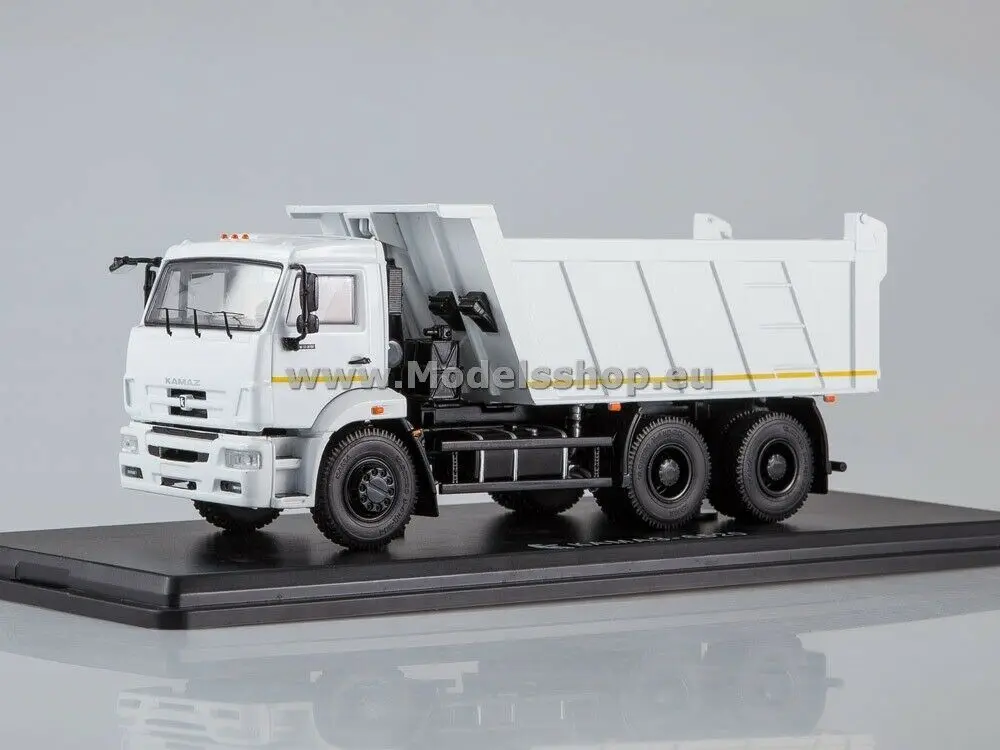 Nova estrela escala modelos 1/43 KAMAZ 6520 caminhão basculante (facelift) branco ssm1250 urss ...