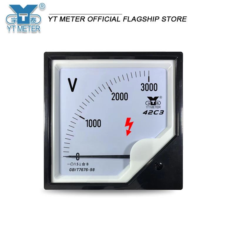 42c3 DC high voltage voltmeter 1000V 1200V 1500V 2000V 2500V 3000V ...
