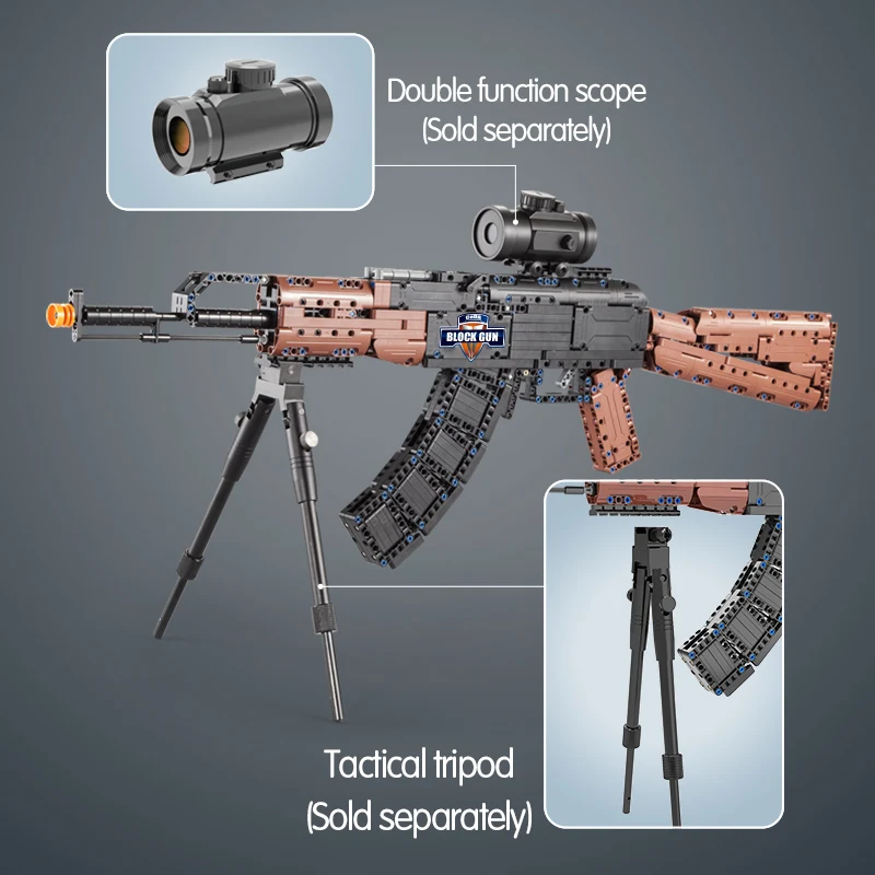 Cada SWAT Military WW2 Weapon AK47 Models Building Blocks - Building Toys