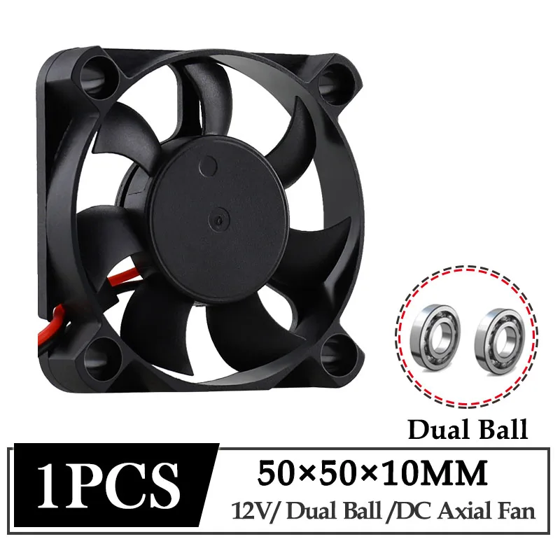 1Pcs-Gdstime-DC-12V-Axial-Box-Fan-50X50X10mm-50mm-Dual-Ball-Bearing ...