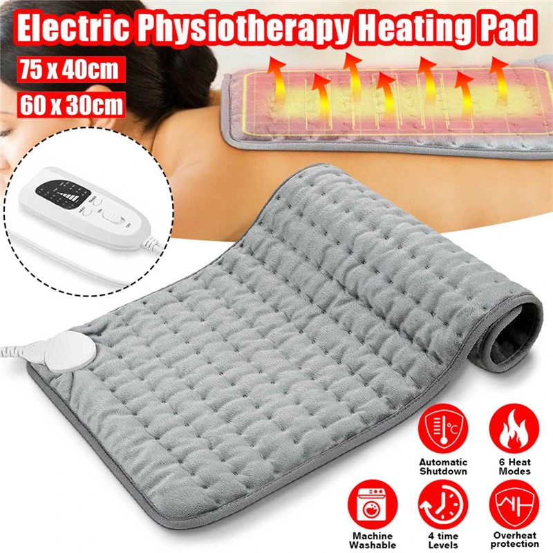 110v-240v Electric Heating Pad Blanket Timer Physiotherapy Heating Pad ...