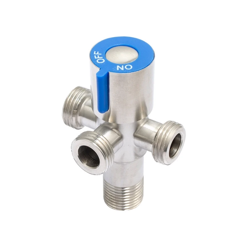 G1/2' Four-way Triangle Valve One Into Three Out Water Angle Valve 304 ...