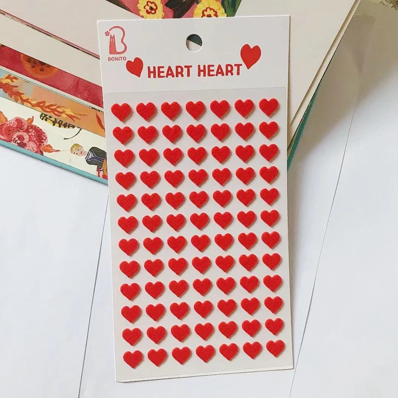 168Pcs-Small-Red-Heart-Korea-Stickers-Scrapbooking-Material-Photo-Album ...