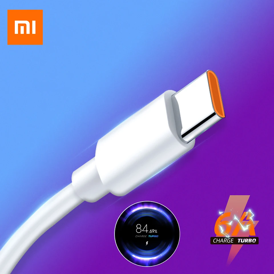 Xiaomi Cable de carga Turbo Original, accesorio de carga rápida, 6A, 33w, para MI 12, 10T Pro ...