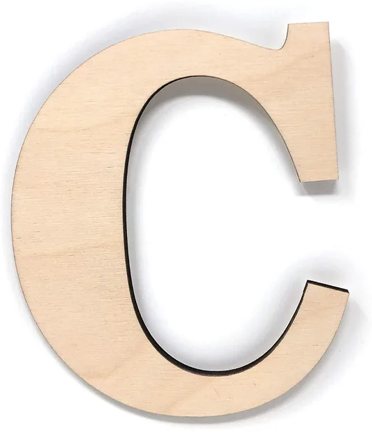 Decorative Wooden Letter C