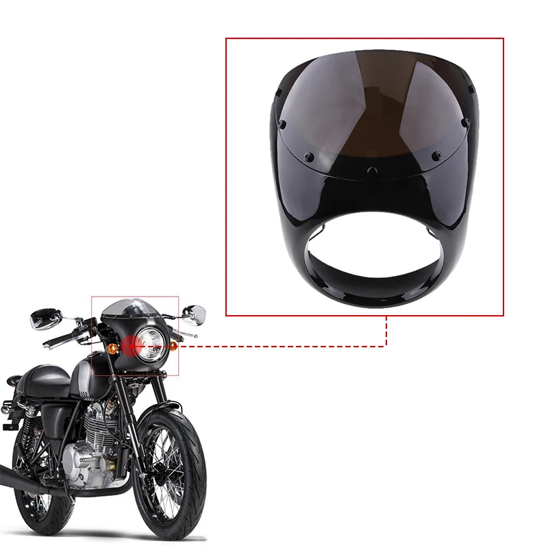 Motorcycle-Headlight-WindScreen-Universal-Front-Headlight-Fairing-Wind ...